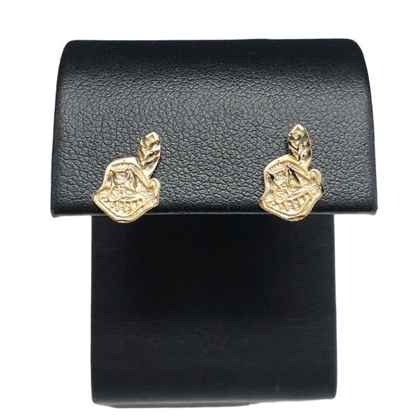 14k Gold Chief Wahoo Cleveland Indians Studs - Great Lakes Coin