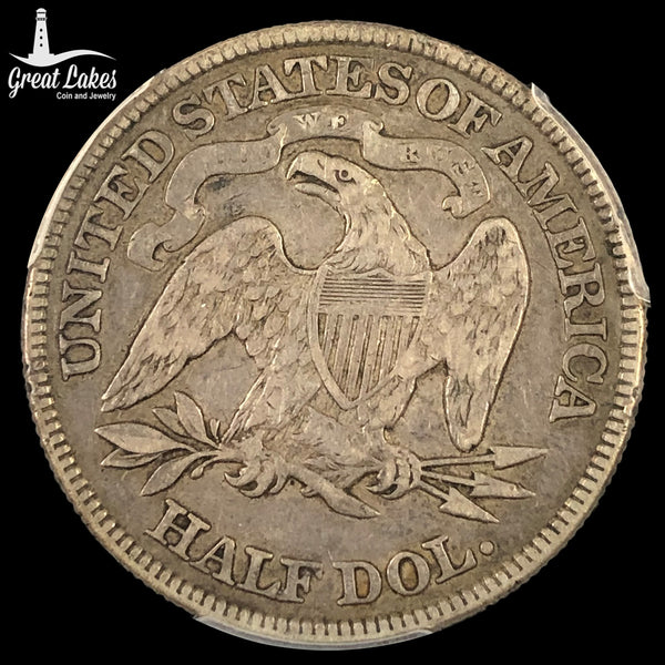 1877 Seated Liberty Half Dollar PCGS VF35 - Great Lakes Coin