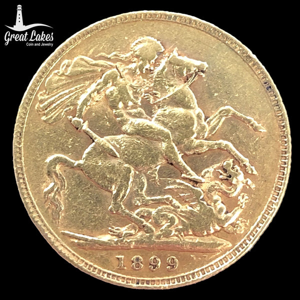 1899 British Gold Sovereign Low Premium - Great Lakes Coin