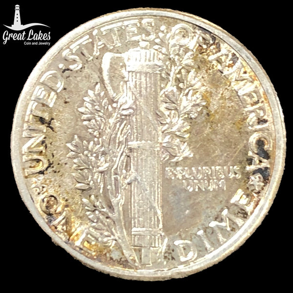 1927 Mercury Head Dime (AU Details) - Great Lakes Coin