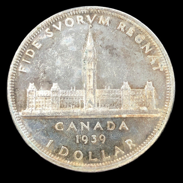 1939 Canadian Silver Dollar (AU) - Great Lakes Coin