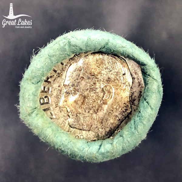 1963 Original Bank Wrapped Roosevelt Dime Roll (BU) - Great Lakes Coin