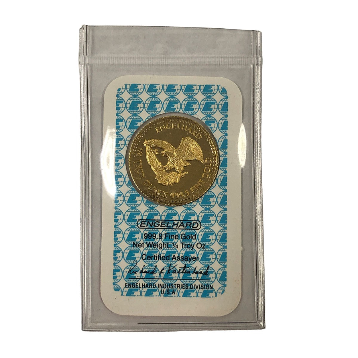 1985 Engelhard 1/4 oz Gold Prospector (In Assay) - Great Lakes Coin