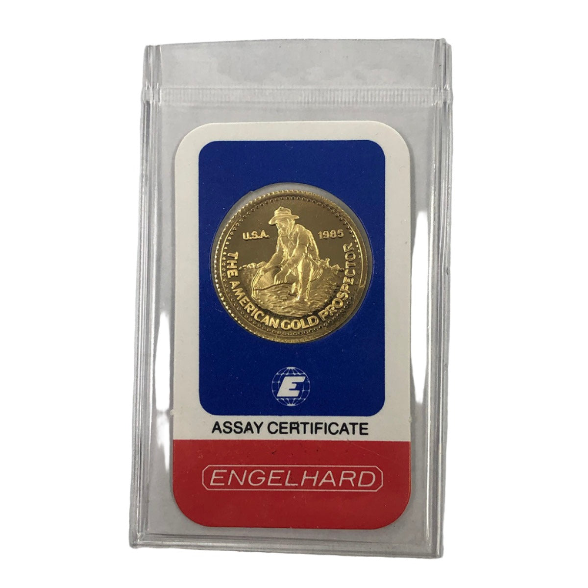 1985 Engelhard 1/4 oz Gold Prospector (In Assay) - Great Lakes Coin