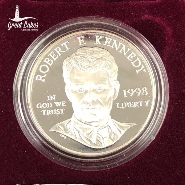 1998-S Robert F Kennedy $1 Silver Commemorative Proof (With Box & CoA ...