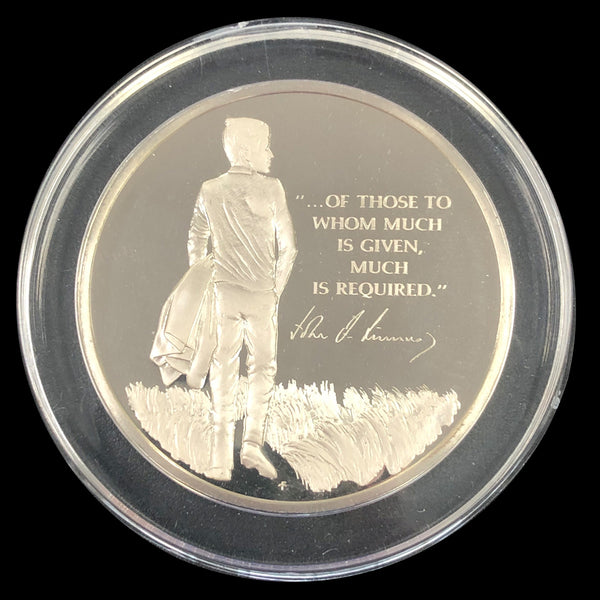 Franklin Mint Sterling Silver Franklin Mint JFK Round (2.140 Troy Oz ...
