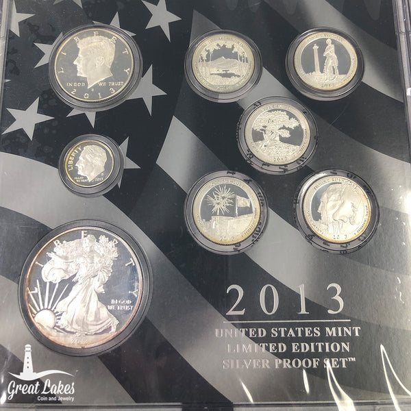 2013 Limited Edition Silver Proof Set (With Box & CoA) - Great Lakes Coin