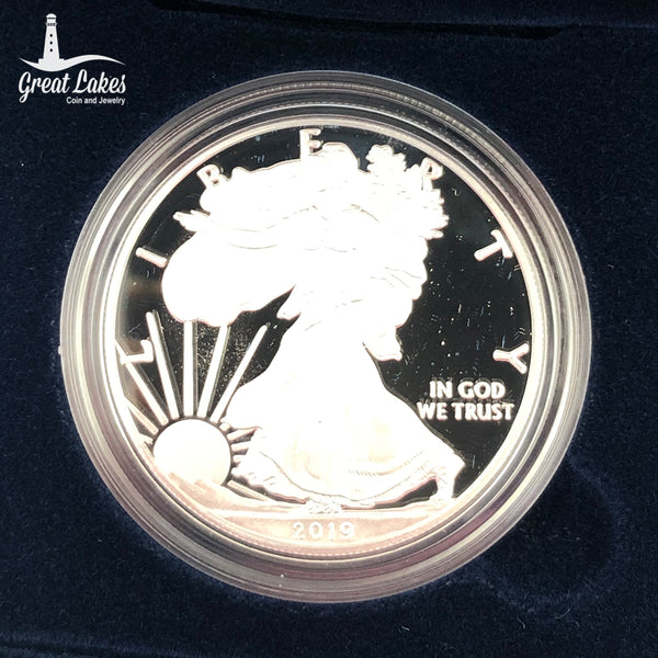 2019-W Proof American Silver Eagle (With Box & CoA) - Great Lakes Coin