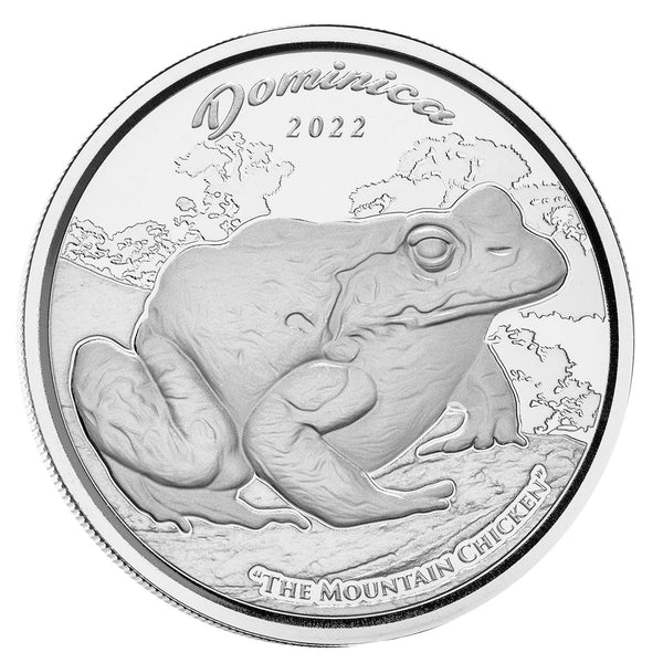 2022 EC8 Dominica Mountain Chicken 1 oz Silver Coin - Great Lakes Coin
