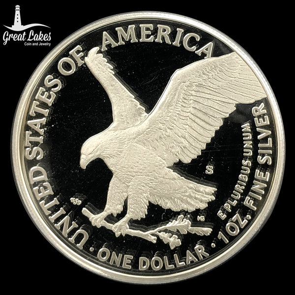 2022-S $1 American Silver Eagle PCGS PR70 DCAM FDoI - Great Lakes Coin