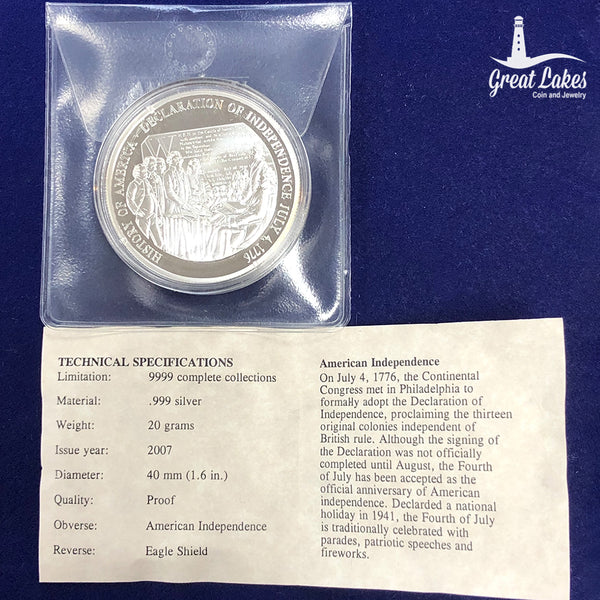 American Mint Declaration of Independence 20 g Proof - Great Lakes Coin