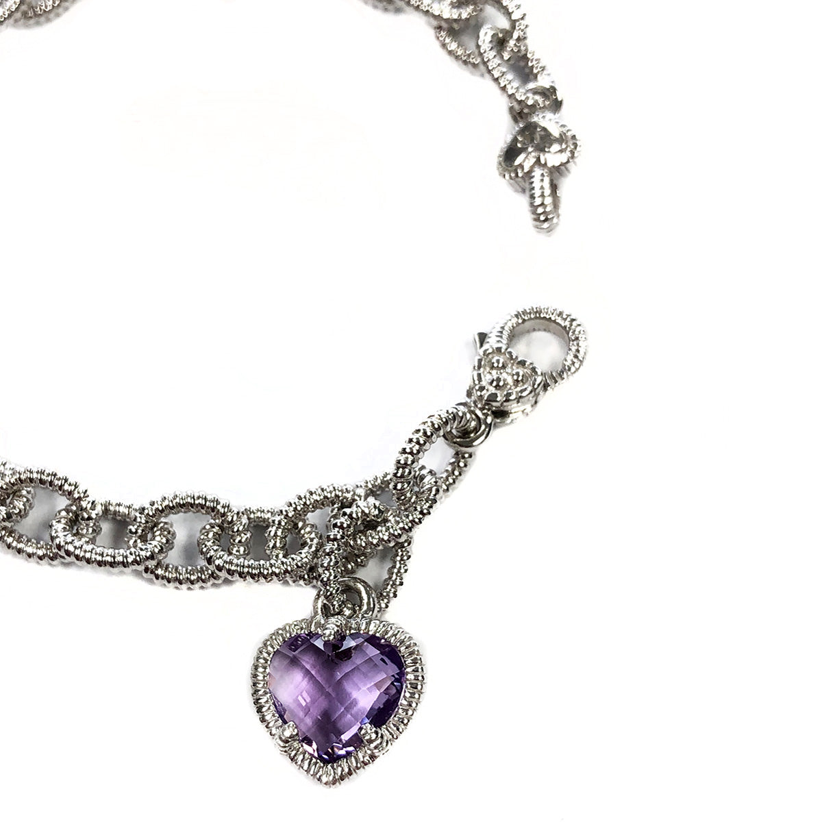 Judith Ripka Chain Link Bracelet with Amethyst - Great Lakes Coin