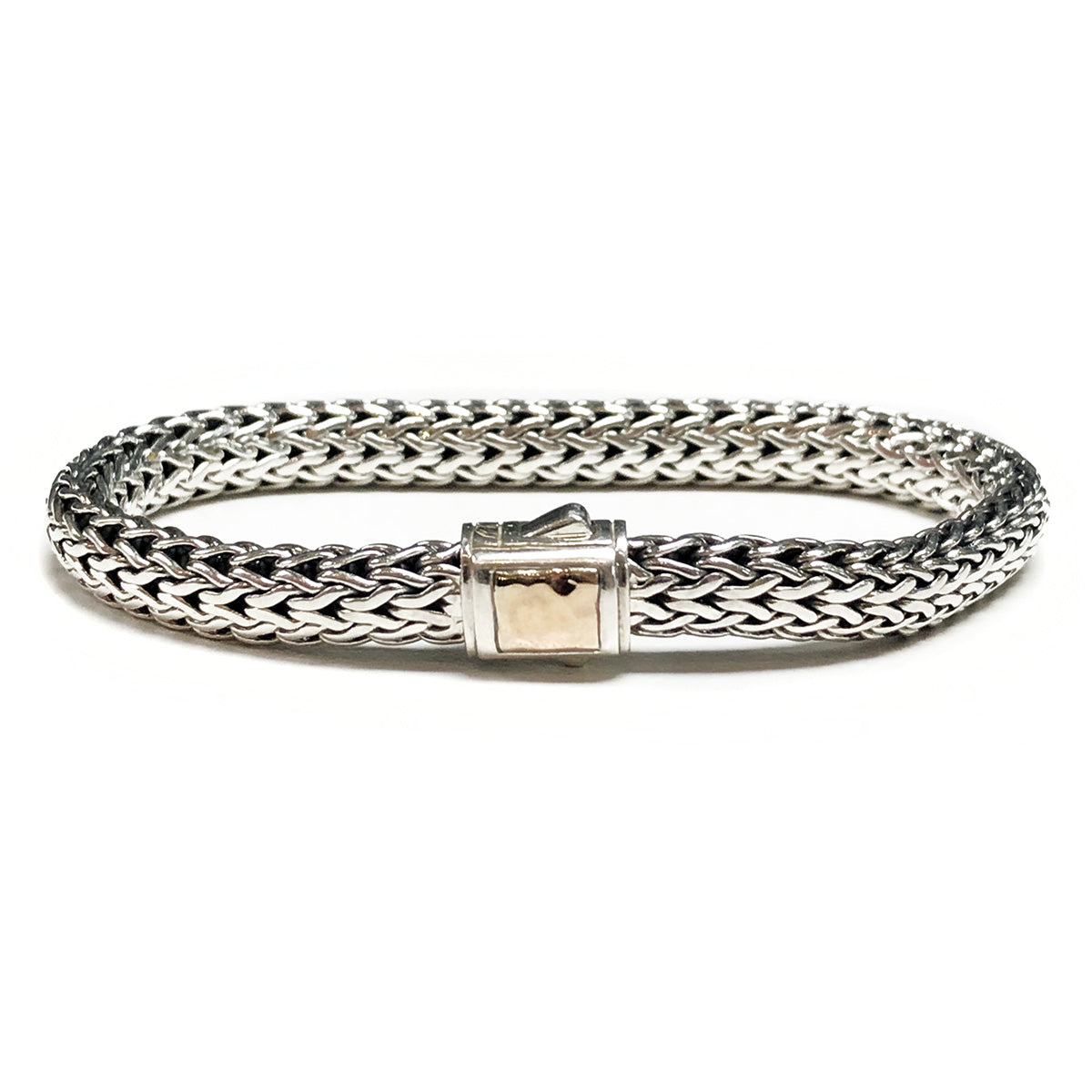 John Hardy Silver 14 k Gold Classic Chain Bracelet