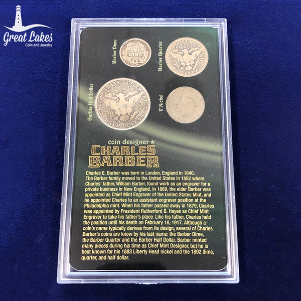 Charles Barber Coin Designer Four Coin Set - Great Lakes Coin