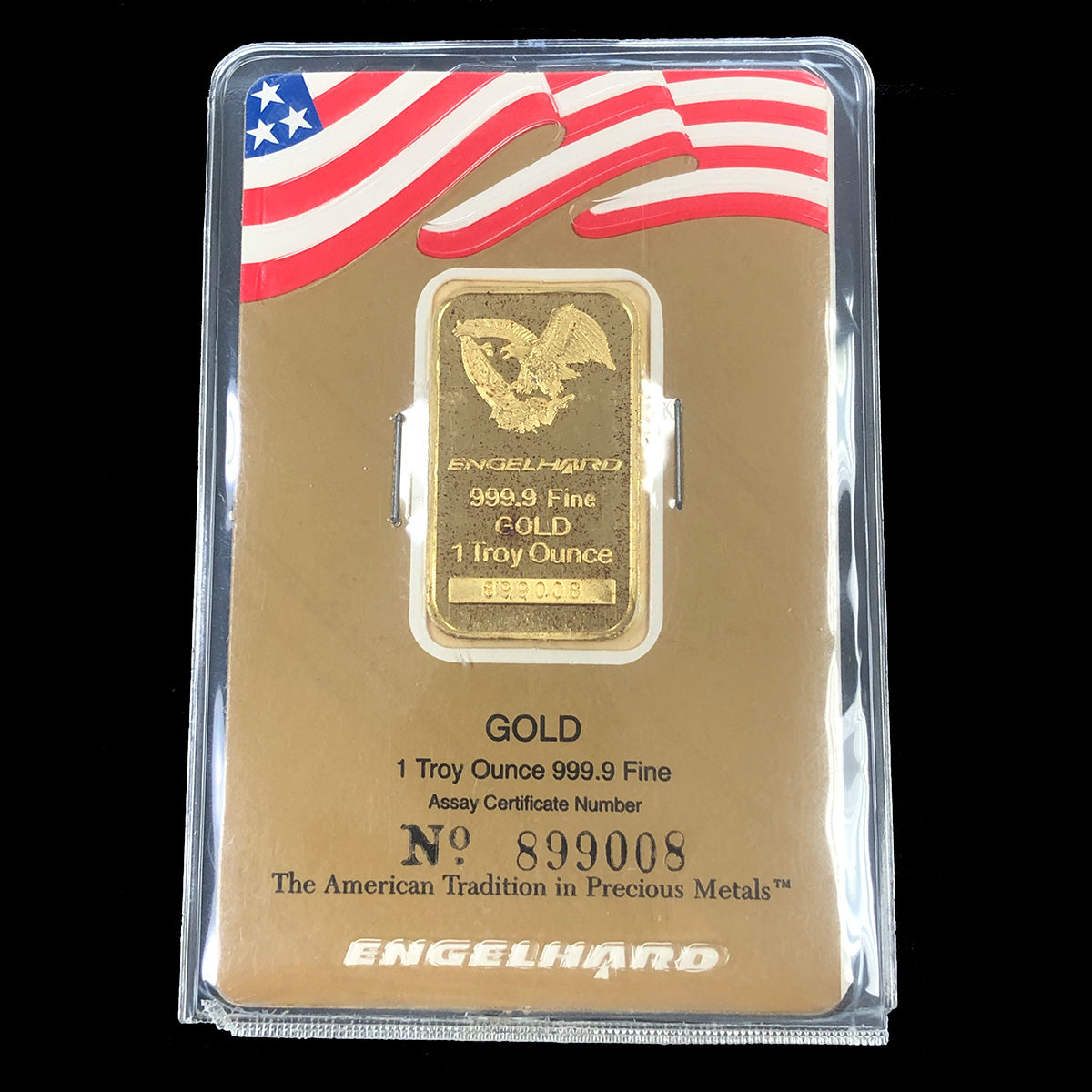 Engelhard 1 oz Gold Bar (In Assay) - Great Lakes Coin