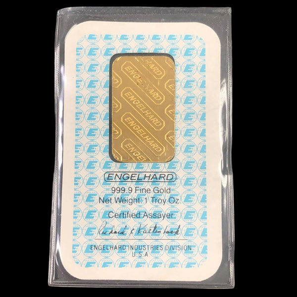 Engelhard 1 oz Gold Bar (In Assay) - Great Lakes Coin