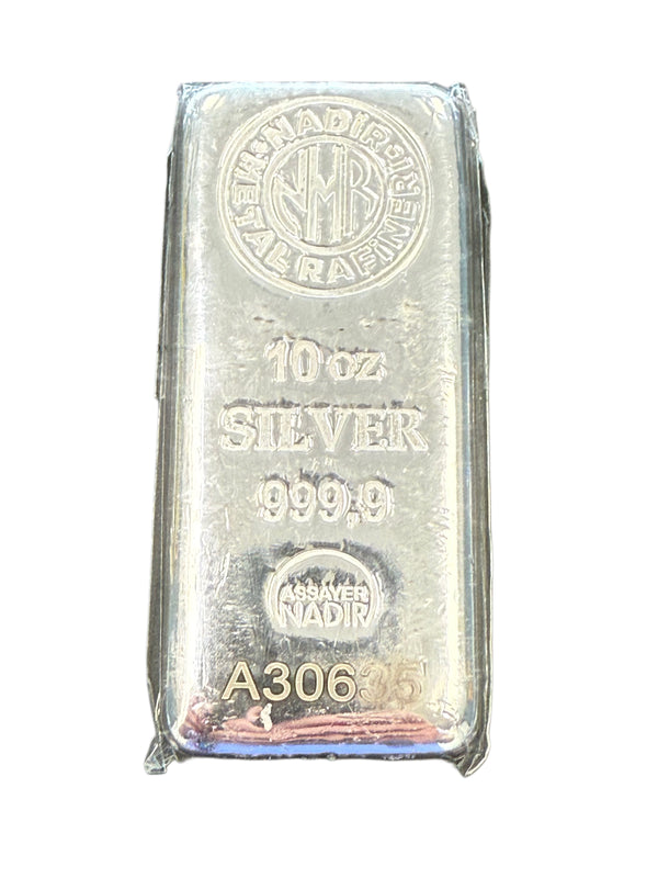 Nadir 10 oz Silver Bar (Secondary Market) - Great Lakes Coin