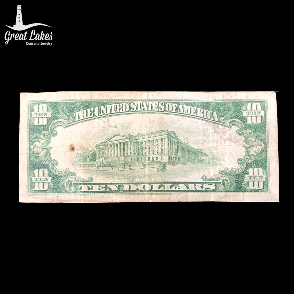 Fr. 1860-D $10 Federal Reserve Bank Note Cleveland (VF) - Great Lakes Coin