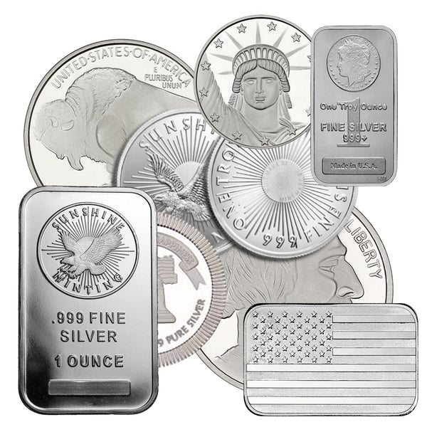 Generic 1 oz Silver (Secondary Market) - Great Lakes Coin