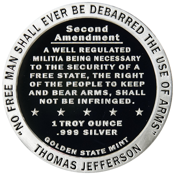 Second Amendment 1 oz Silver Round (BU) - Great Lakes Coin