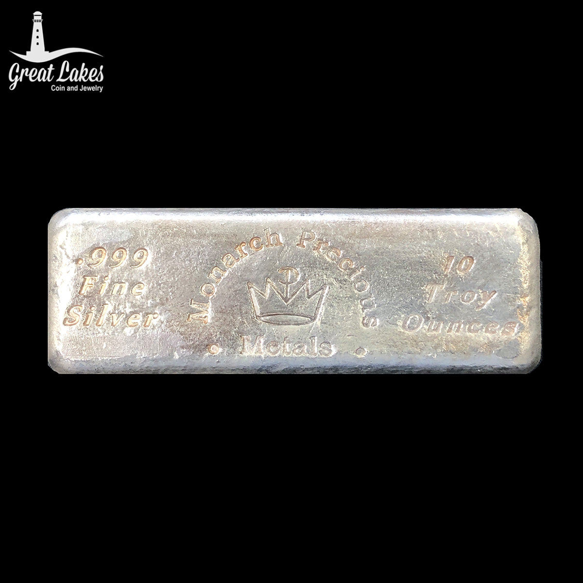 Monarch Precious Metals 10 oz Silver Bar - Great Lakes Coin