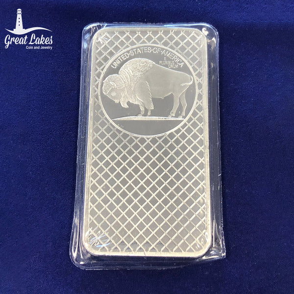SilverTowne Mint 10 oz Silver Buffalo Bar (Secondary) (Serialized ...