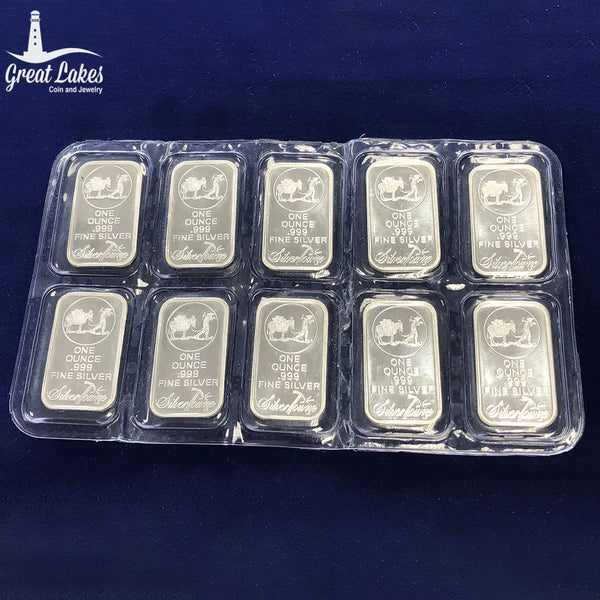 Silvertowne Mint 1 oz Silver Bars (Lot of 10) - Great Lakes Coin