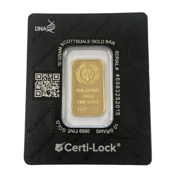 Scottsdale Mint 10 g Gold Bar (Secondary) - Great Lakes Coin