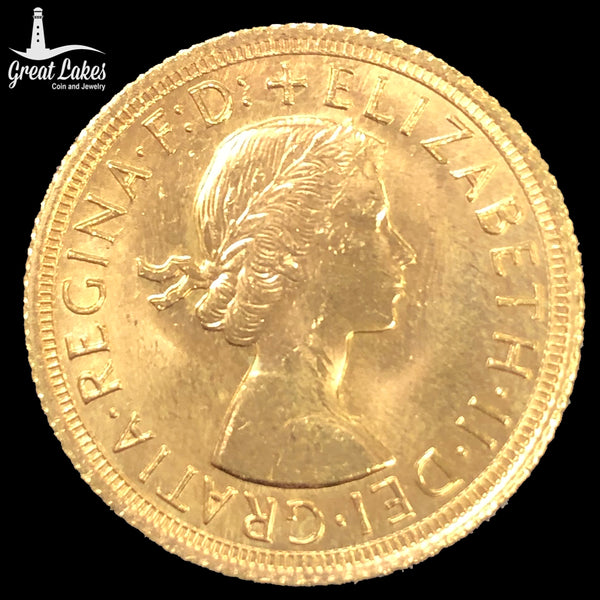 1965 British Gold Sovereign (AU / BU) - Great Lakes Coin