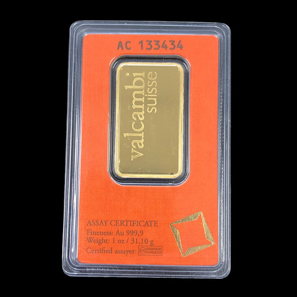 Valcambi 1 oz Gold Bar (Secondary) - Great Lakes Coin