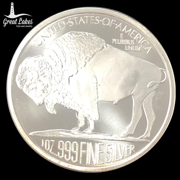 SilverTowne Mint 1 oz Silver Buffalo Round - Great Lakes Coin