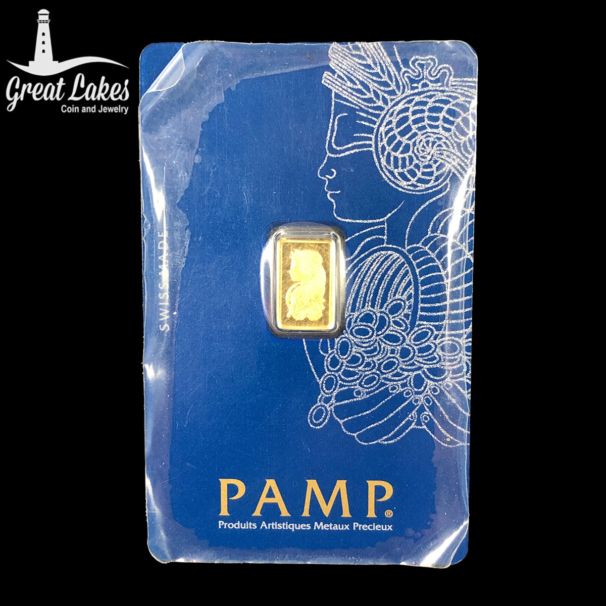 Pamp 1 g Gold Bar (Secondary Market) - Great Lakes Coin