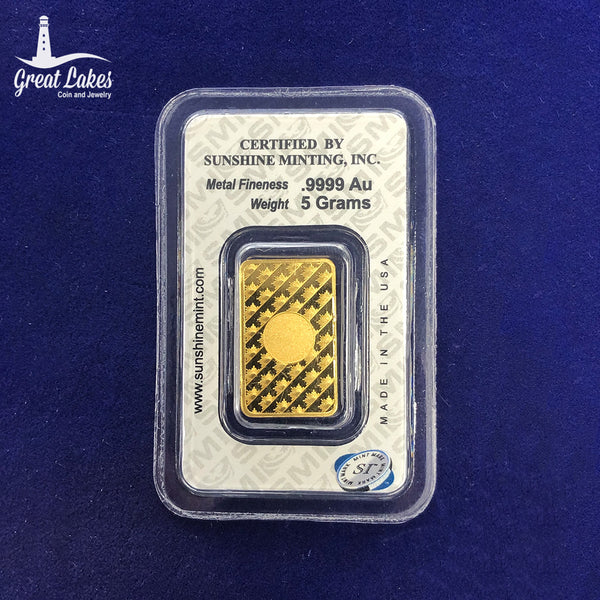 SMI 5 g Gold Bar (Secondary Market) - Great Lakes Coin